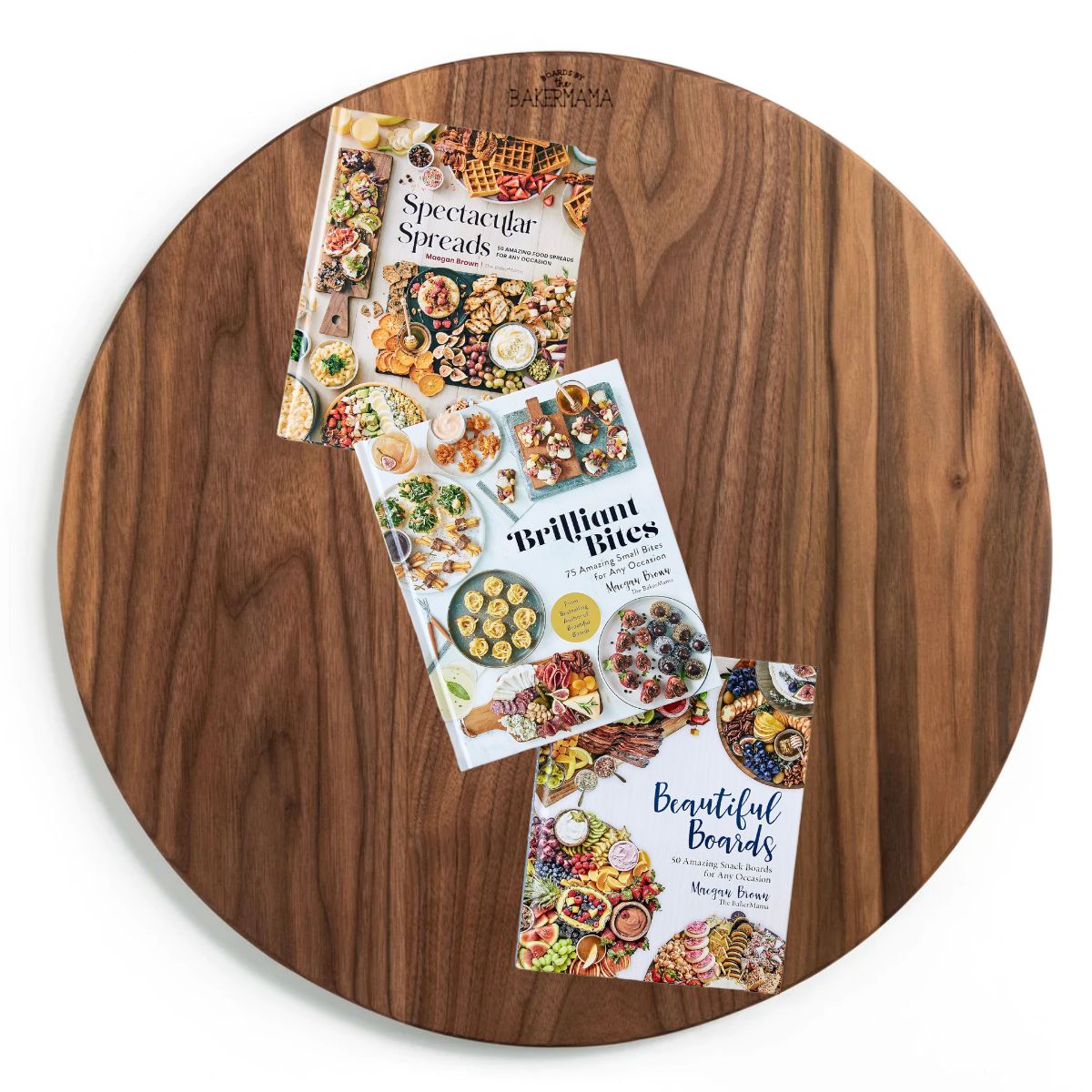 20” Round Wood Board - Walnut – Boards by The BakerMama